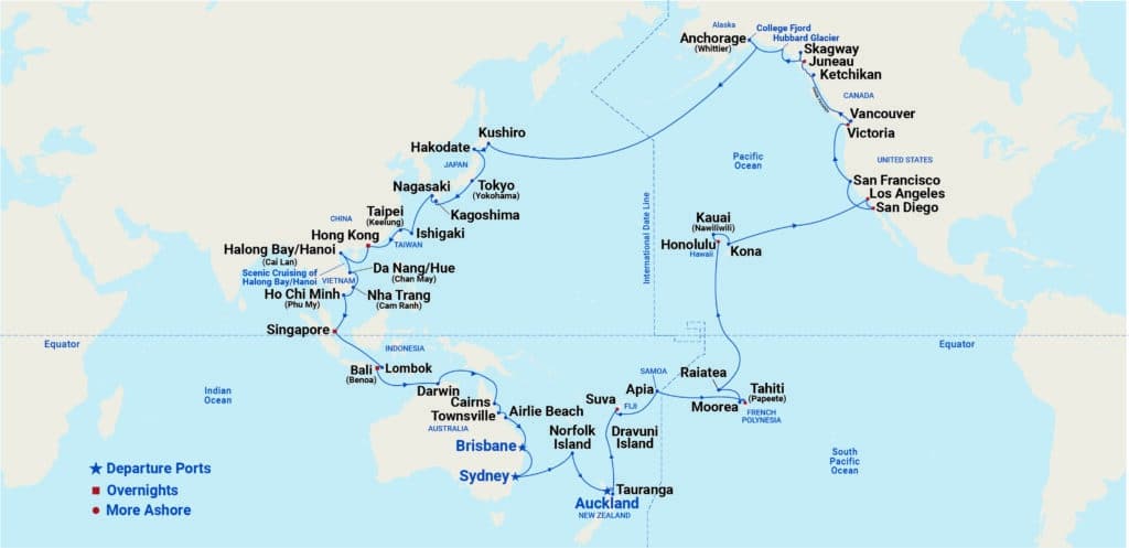 Circle Pacific from Sydney A813A Grand Princess 2028-06-17 | Cruiseabout